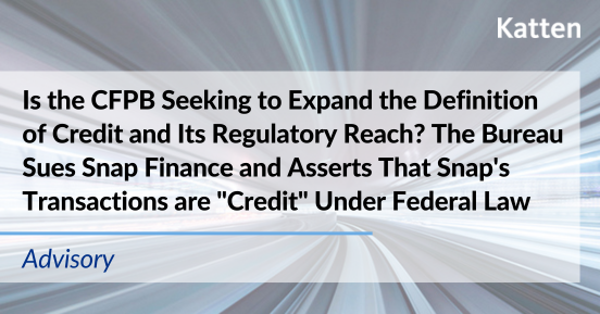 Is the CFPB Seeking to Expand the Definition of Credit and Its ...